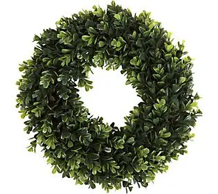 PURE GARDEN 14' Round Boxwood Wreath - One-color