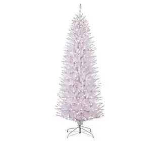 PULEO INTERNATIONAL Puleo 6.5' Pre-lit White Fraser Fir Pencil Chri Tmas Tree - One-color