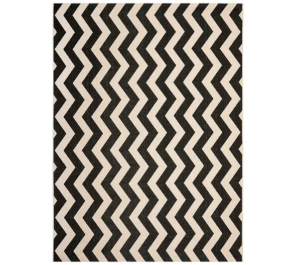 SAFAVIEH 8' X 11' Vertical Zigzag Indoor/outdoo R Rug - One-color