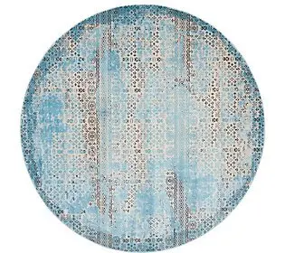 NOURISON HOME Karma Blue 7'10' Round Area Rug - One-color