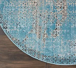 NOURISON HOME Karma Blue 7'10' Round Area Rug