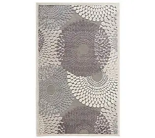 NOURISON HOME Graphic Illusions Grey 3'6' X 5'6' Are A Rug - One-color