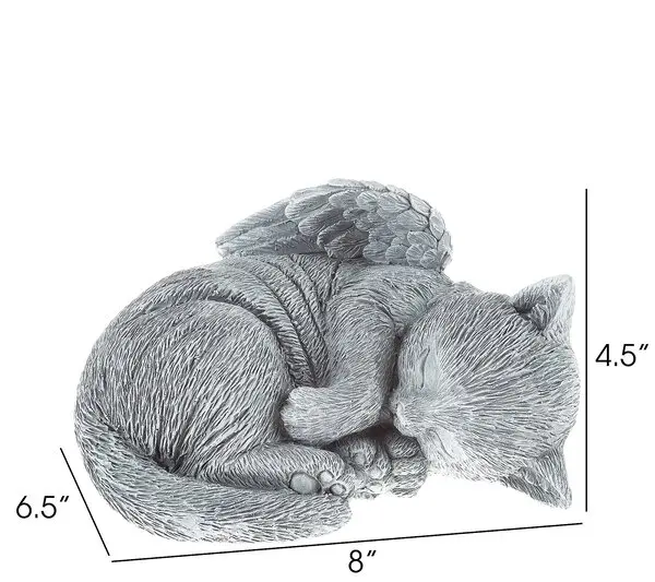PURE GARDEN Sleeping Angel Cat Memorial Statue