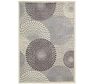 NOURISON HOME Graphic Illusions Grey 5'3' X 7'5' Are A Rug - One-color