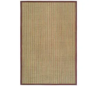 SAFAVIEH Serenity Stripe Natural Fiber Sisal 4' X 6' Rug With Border - One-color