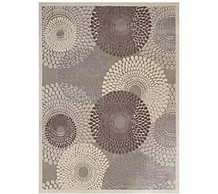 NOURISON HOME Graphic Illusions Grey 7'9' X 10'10' A Rea Rug - One-color