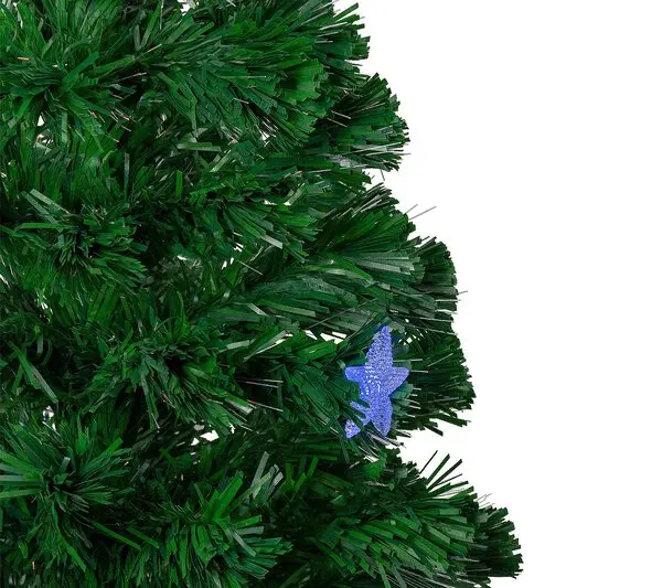 NORTHLIGHT 4' Potted Pine Star Xmas Tree Multic Lor Lights