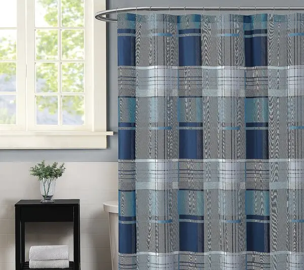 TRULY SOFT Trey 72' Square Shower Curtain - One-color