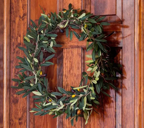 NEARLY NATURAL 20' Olive Wreath By