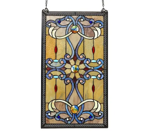 RIVER OF GOODS 26'h Stained Glass Brandi's Window Panel - One-color