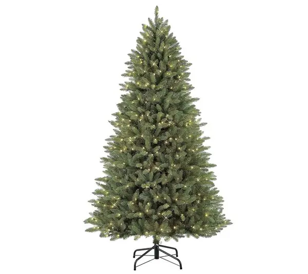 PULEO INTERNATIONAL Puleo 7.5' Pre-lit Fraser Fir Artificial Christ Mas Tree - One-color