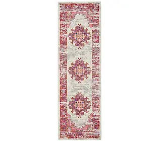 NOURISON HOME Passion Ivory/fuchsia 1'10' X 6' Runne R - One-color