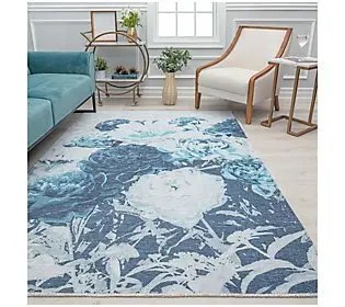 ISAAC MIZRAHI LIVE! Isaac Mizrahi Serafina Baby Blues 2' X 4' Area Rug - One-color