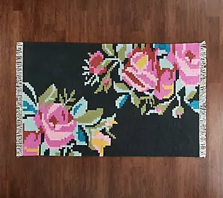 SISTER ROAD BY JG 5'x8' Floral Area Rug - One-color
