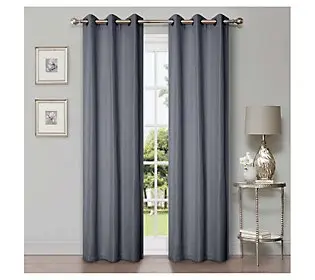 SUPERIOR Linen Modern Blackout 2-piece Curtain Set, 42x84 - One-color