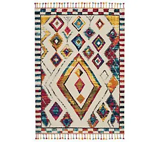 NOURISON HOME Moroccan Casbah Abstract Diamonds 3'11 X 6' Area Ru - One-color
