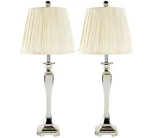SAFAVIEH Champagne Table Lamp/bavaria Cream Ple Ated Shades - One-color