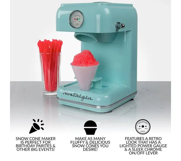 NOSTALGIA Classic Retro Snow Cone Maker
