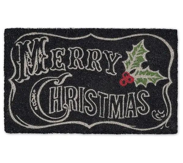 DESIGN IMPORTS Dii Merry Christmas Chalkboard Natural Coir Doo Rmat - One-color