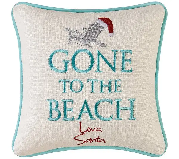 C&F HOME 10' X 10' Gone To The Beach Pillow By - One-color