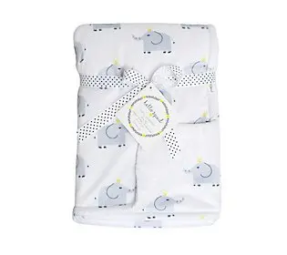 LUSH DECOR Hello Spud Elephant Plush Baby Blanket - One-color