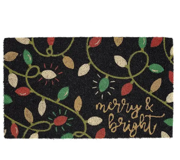 DESIGN IMPORTS Merry & Bright Lights Doormat - One-color