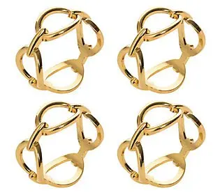 VALERIE PARR HILL Chain Link Napkin Ring Set Of 4 Valerie - One-color