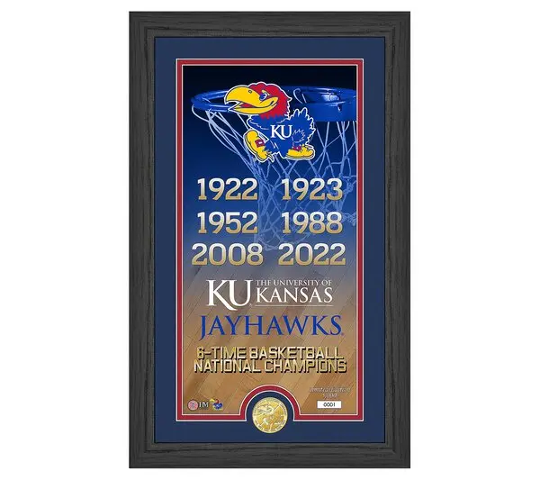 HIGHLAND MINT Kansas Jayhawks Legacy Frame - One-color
