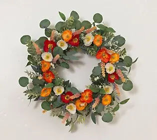 GERSON INTERNATIONAL 24-in D Mixed Spring Flower Wreath Gerson Co - One-color