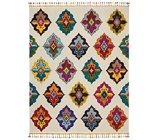 NOURISON HOME Moroccan Casbah Quatrefoil 7'10' X 10' 6' Area Rug - One-color