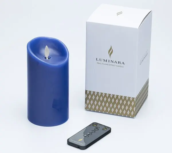 LUMINARA 5' Unscented Wax Flameless Candle 3'di Meter W/remote - One-color