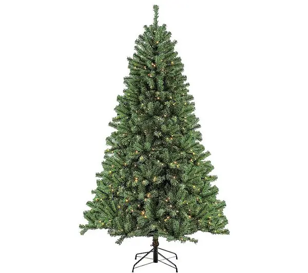 PULEO INTERNATIONAL 9' Pre-lit Noble Fir Tree - One-color