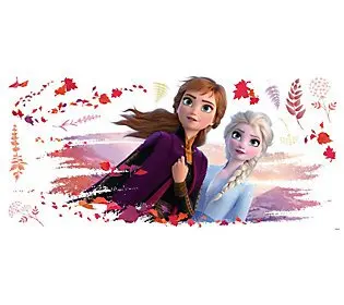 ROOMMATES Frozen Ii Elsa And Anna Peel-and-stick Giant Wa Ll Decals - One-color