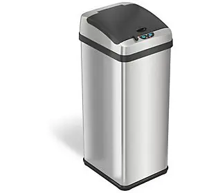 ITOUCHLESS 13-gal Rectangular Extra-wide Touchl Ess Trash Can