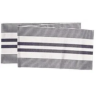 C&F HOME Black & White Table Runner