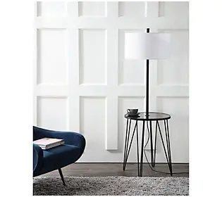SAFAVIEH Ciro 58 Inch Floor Lamp Side Table By
