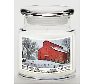 COURTSIDE MARKET Snow At The Farm Candle Glass Ar 18 Oz - One-color