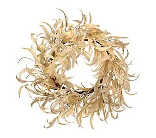 VALERIE PARR HILL Bleached Long Leaf Eucalyptus Wreath 26' Val Rie - One-color