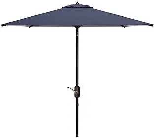 SAFAVIEH Athens 7.5' Square Crank Umbrella By - One-color