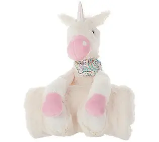 MINA VICTORY Ivory Plush Unicorn With Blanket - One-color
