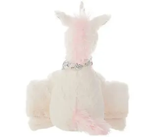 MINA VICTORY Ivory Plush Unicorn With Blanket