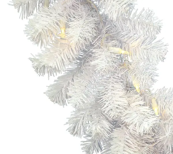 VICKERMAN 9' X 12' Crystal White Garland By