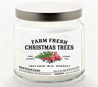 COURTSIDE MARKET Fresh Farm Trees Candle Glass Ar 12.8 Oz - One-color