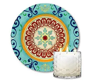 COURTSIDE MARKET Courtside Jeweled Mosaic Ii 8' X 8' Board & 13. 5 Oz Candle - One-color