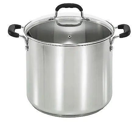 T-FAL 12-qt Stainless Steel Stock Pot - Silver