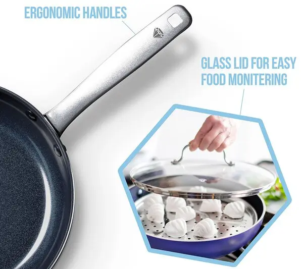 BLUE DIAMOND 10-piece Diamond-infused Nonstick Ookware Set