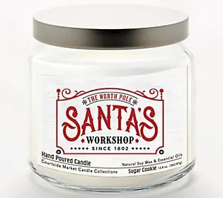 COURTSIDE MARKET Santa's Workshop Candle Glass Ar 12.8 Oz - One-color