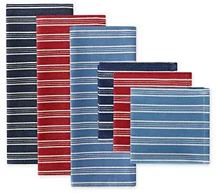 DESIGN IMPORTS Starboard Stripe Kitchen Towel & Dishcloth Set - One-color