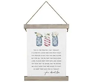 SINCERE SURROUNDINGS Soldiers Prayer Hanging Canvas Sincere Surro Undings - One-color