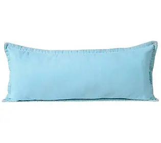OX BAY TRADING CO. Ox Bay Embroidered Edge Solid Lumbar Throw Pill W - One-color